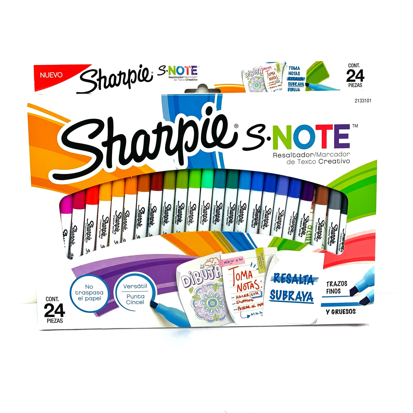 Resaltadores Sharpie S Note 24 colores – Organízate con ABI